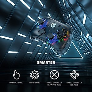 GameSir T4 Mini Wireless Game Controller for Windows PC, Android, iPhone, iPad, Switch - Dual Vibration, Bluetooth 5.0