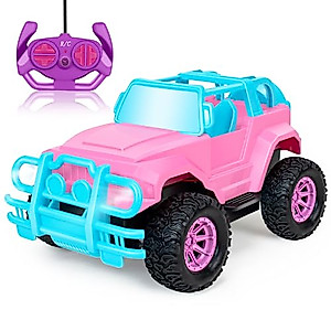 YongnKids Remote Control Car for Kids, Rc Truck Car Toy for Boy Girl - 1:20 Scale Rc Racing Cars with Headligth for Kids Birthday Easter Christmas Rc Car Toy Gift -Pink