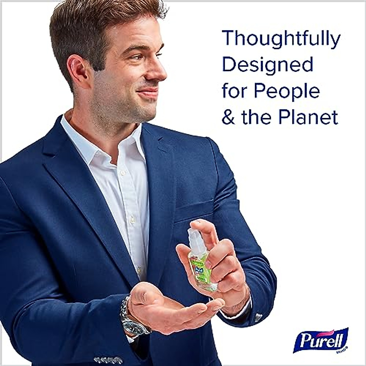 Purell Advanced Hand Sanitizer Naturals with Plant Based Alcohol, Citrus scent, 2 Fl Oz Travel Size Pump Bottle (Pack of 6), 9623-04-EC