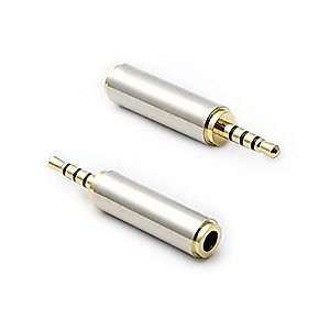 rgzhihuifz 3.5mm Female to 2.5mm Male Audio Adapter Converter Headphone 2.5mm to 3.5mm 3 Ring Jack Stereo or Mono 2 Pack