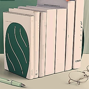 Book Ends Bookend Holder Metal Book End Retro Non-Slip Book Ends Literary Bookends Practical Book Stopper Unique Book Stopper for Shelves Bookshelf (Color : B, Size : 12 * 11.2 * 17.3cm)