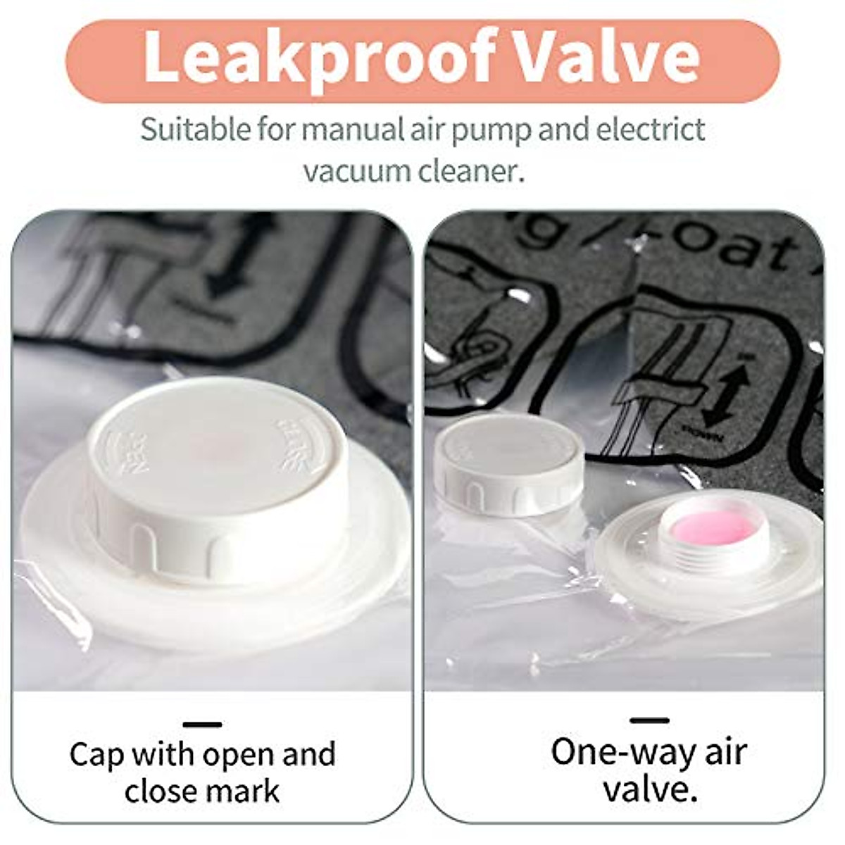 Meetall 4Pack Hanging Vacuum Storage Bag Reusable Space Saver Compressed Bag with Hangers.2pcs in 26.3x35.4inch(67x90cm) and 2pcs in 26.3x43.3inch (67x110cm).Work with Any Vacuum Cleaner.