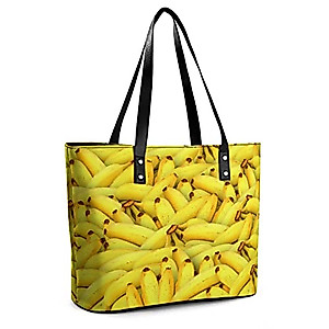 Womens Handbag Banana Leather Tote Bag Top Handle Satchel Bags For Lady