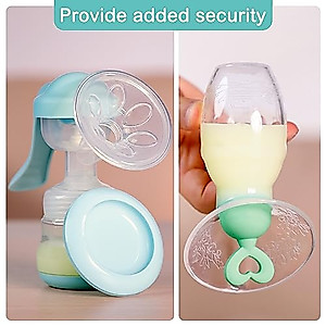 BumbleBee Manual Breast Pump Collector for Breastfeeding Combo- Silicone Milk Collector, Hand Pump Breast Pump 5oz/150ml with Compatible Nipple, Cap, Silicone Stopper and Storage Bag