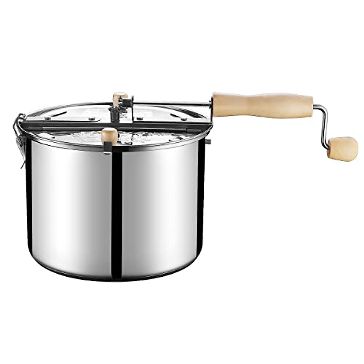 6251 Original Stainless Steel Stovetop Popcorn Popper - 6.5-Quart - by Great Northern Popcorn,Silver,130857PCV