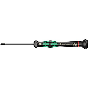 Wera 05118020001 2050 PH Screwdriver for Phillips Screws for Electronic Applications, PH 00 x 60 mm, Black