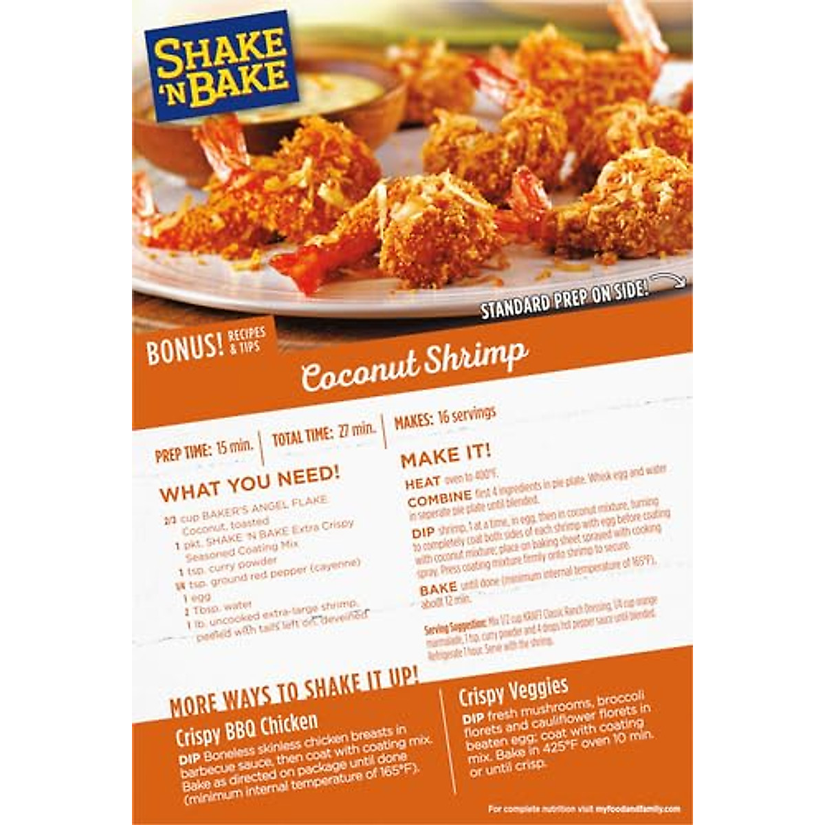 Shake 'N Bake Extra Crispy Seasoned Coating Mix (2 ct Packets)