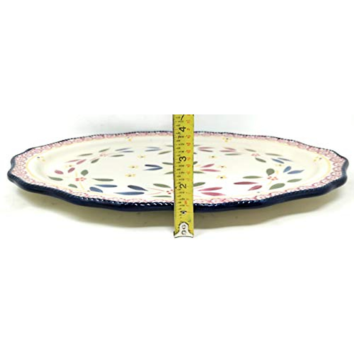Temp-tations Set of 2 Platters: 18" x 13" and 12" x 8.75", Ceramic (Old World Blue)