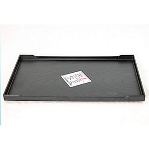 10" Japanese Rectangular Black Plastic Humidity Tray for Bonsai & House Plants