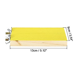 PATIKIL Bird Perch Stand, Parrot Stand Platform Playground Paw Grinding Clean for Parakeet Cockatiel Cage Accessory, Yellow