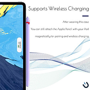 Case for Apple Pencil 2nd Generation Case Soft Silicone Sleeve Cute Cat Design Holder Protective Cover Accessories Compatible with iPad Pencil 2nd Gen Plus Nib Cover (Black)