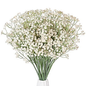 Duovlo 10pcs Babies Breath Flowers 23.6" Artificial Gypsophila Bouquets Real Touch Flowers for Wedding Home DIY Decor