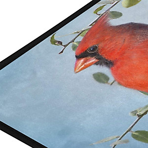 susiyo Kitchen Mat Northern Cardinals Red Birds Kitchen Rug Mat Anti-Fatigue Comfort Floor Mat Non Slip Oil Stain Resistant Easy to Clean Kitchen Rug Bath Rug Carpet for Indoor Outdoor Doormat