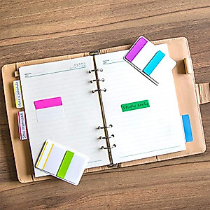 KICNIC 2 Inch Sticky Tabs Index Tabs 240 Pieces, Colored Reading Tabs Self Adhesive, Arrow Flags Pages Markers for Binder, Books, File Folders and Notebook [12 Colors] Writable, Repositionable