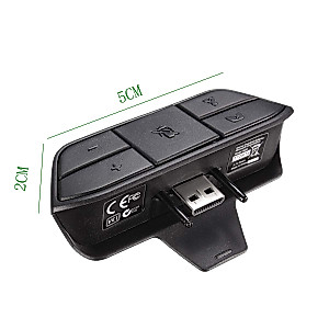 Cenxaki Stereo Headset Adapter for Xbox One, Game Audio Mic Headphone Converter – Black by