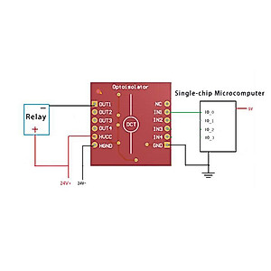 HiLetgo 3pcs TLP281 Optocoupler Isolation Board Optical Coupler Isolation Module 4 Channel Optical Coupler Isolation Module High/Low Level Expansion Board