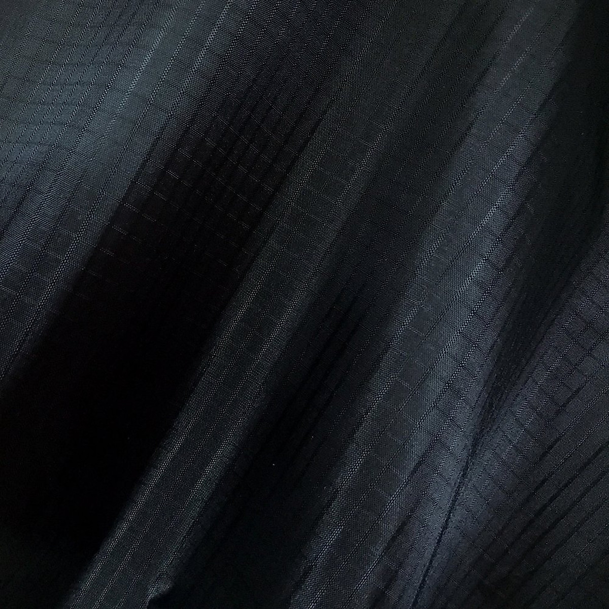 emma kites Black Ripstop Nylon Fabric 40 Denier, Pre-Cut Piece 3-Yard: 60"x108", Water Repellent Windproof Dustproof Airtight PU Coating