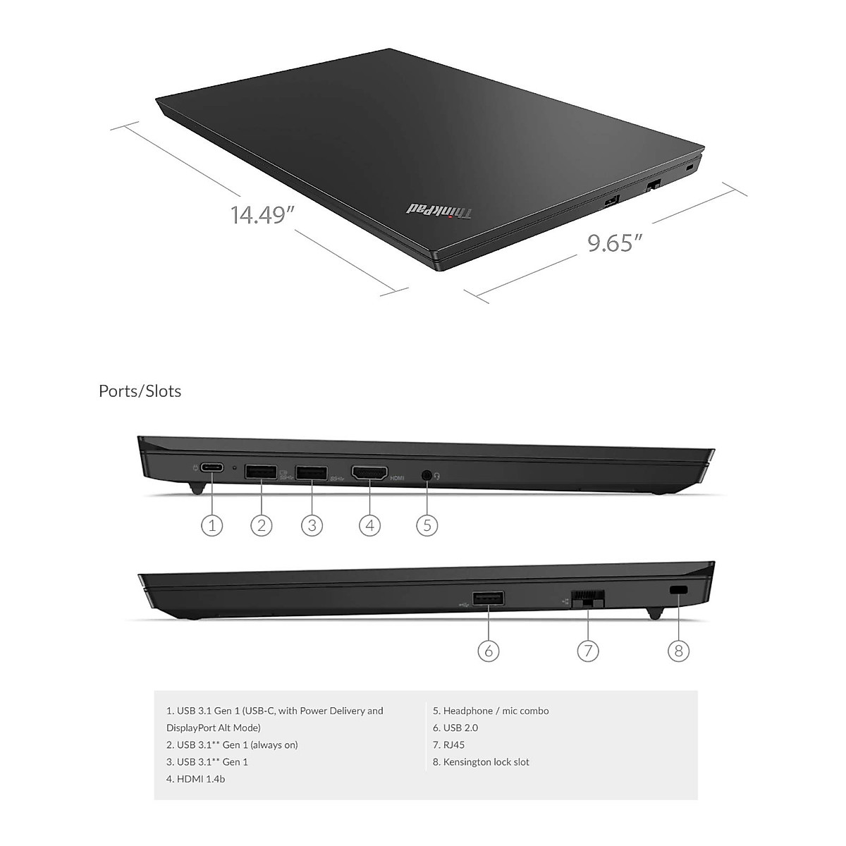 Lenovo Thinkpad E15 Business Laptop, 15.6" FHD IPS Display, Intel Core i7-10510U, 16GB RAM Memory, 512GB PCIe NVMe SSD, Webcam, Zoom Meeting, Windows 10 Pro, Black