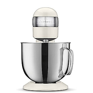 Cuisinart SMD-50CRM Precision Pro 5.5-Quart Digital Stand Mixer with 12-Speeds, 3 Preprogrammed Food Prep Settings, Mixing Bowl, Chef's Whisk, Flat Mixing Paddle, Dough Hook, and Splash Guard, Cream
