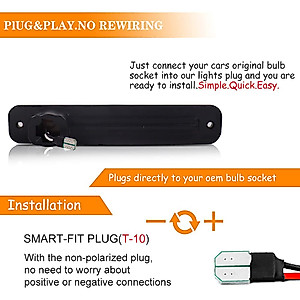 Tonsya Full Red Led Lamp Smoked lamps kit Compatible With 1973-1991 Ford E100 E150 E250 E350 F100 F150 F250 F350 F350 F500 Replace OEM Rear Bumper Side Marker Lights