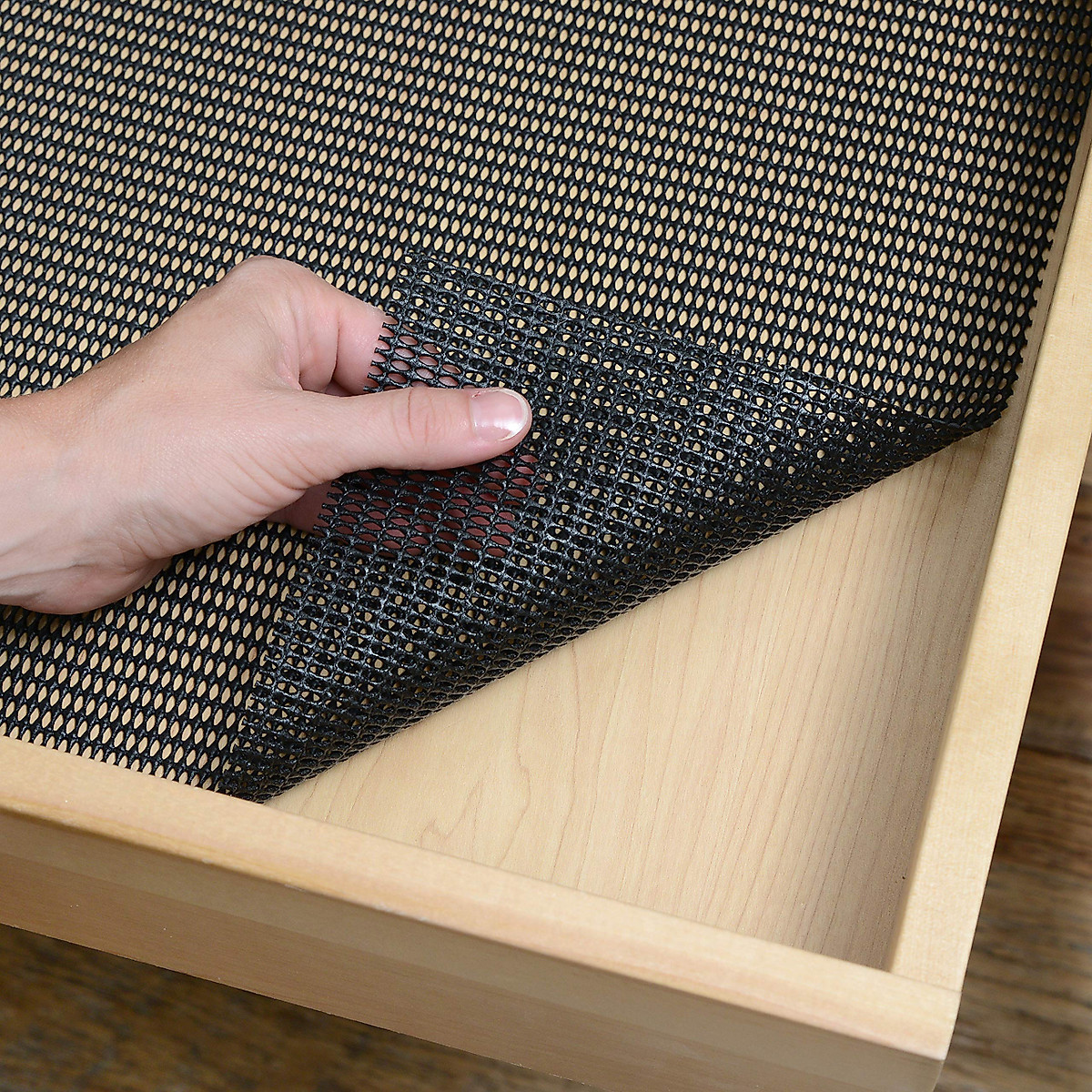 Con-Tact Brand Grip-N-Stick Durable Self-Adhesive Non-Slip Shelf and Drawer Liner, 18" x 4', Black, 6 Rolls