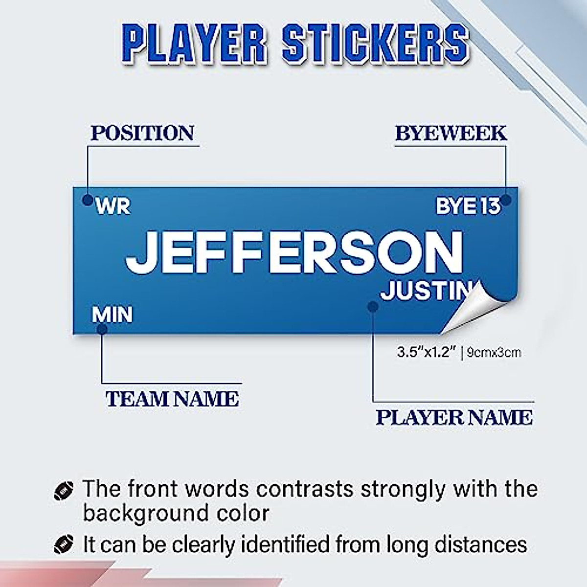 Fantasy Football Draft Board 2023-2024, 2023 Fantasy Football Draft Kit with 660 Player stickers, Fantasy Draft Board with 14 Teams 20 Rounds Draft Board, Waterproof Cloth