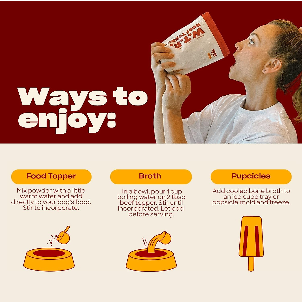 OH NORMAN! Beef Dog Food Topper by Kaley Cuoco, All Natural Single Ingredient, Veterinary Nutritionist Certified, for All Life Stages and Breeds, Made in USA, 7.02 Oz