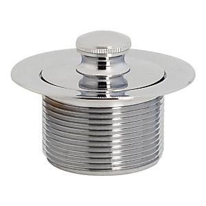 Westbrass 79438CP-Z-100 1-1/2" NPSM (1-7/8"-11.5 UNC-2A) Coarse Thread Twist & Close Bathtub Drain Plug, Polished Chrome (100-Pack)