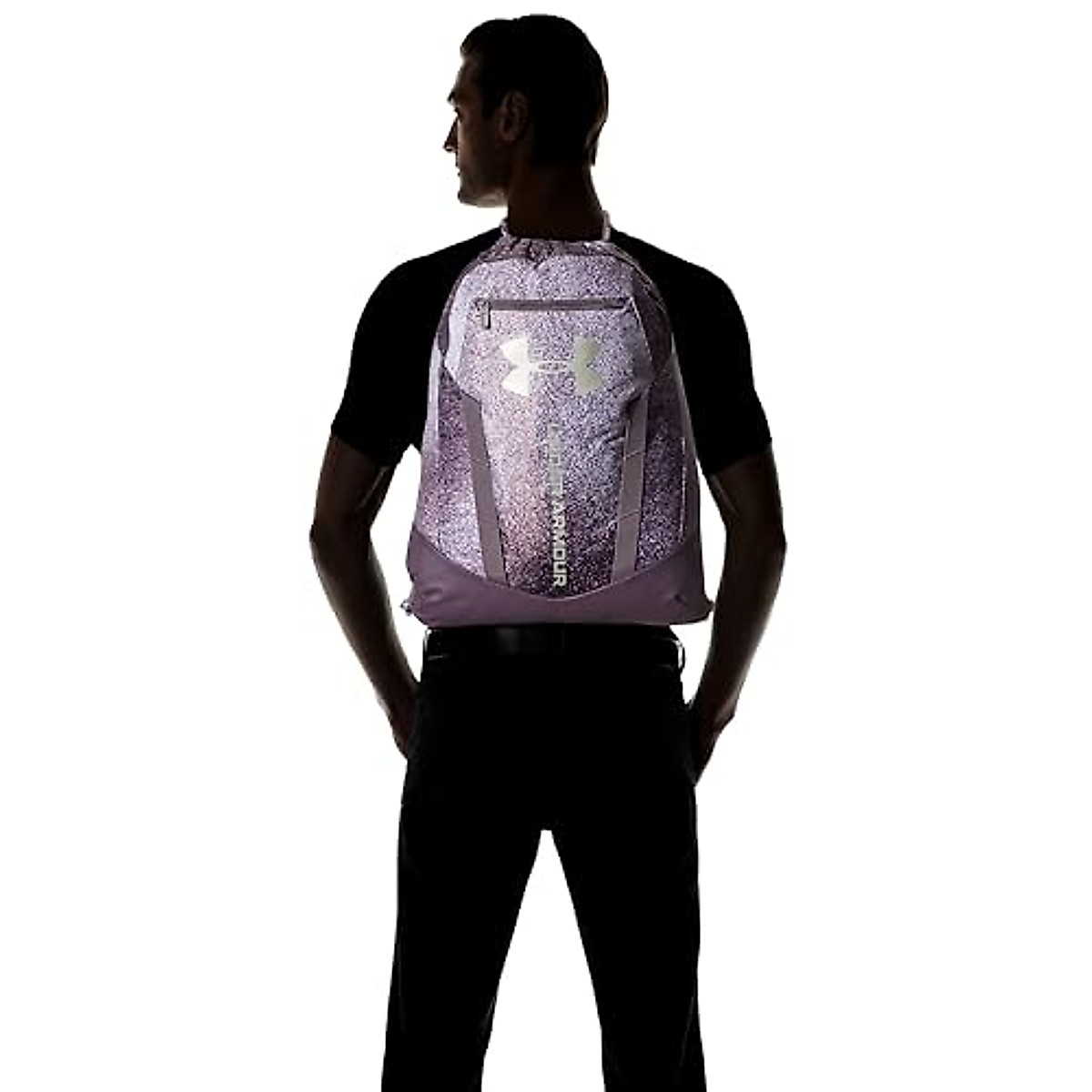 Under Armour Unisex-Adult Undeniable Sackpack, (550) Violet Gray/Parisian Purple/Metallic Champagne Gold, One Size Fits Most