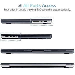 MEEgoodo Case for M3 MacBook Pro 16 inch Case 2023 2021 Released A2991 A2780 A2485 M2 M1 Pro/Max Chip, Laptop Hard Shell Case with Keyboard & Camera Cover Compatible with MacBook Pro, Clivia