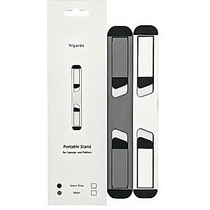 Triyards Laptop Riser for Desk – Aluminum Foldable Laptop Stand for 10”-16” Models Including MacBook, MacBook Air, iPad, HP and More – Self-Adhesive Portable Laptop Stand with Non-Skid Feet