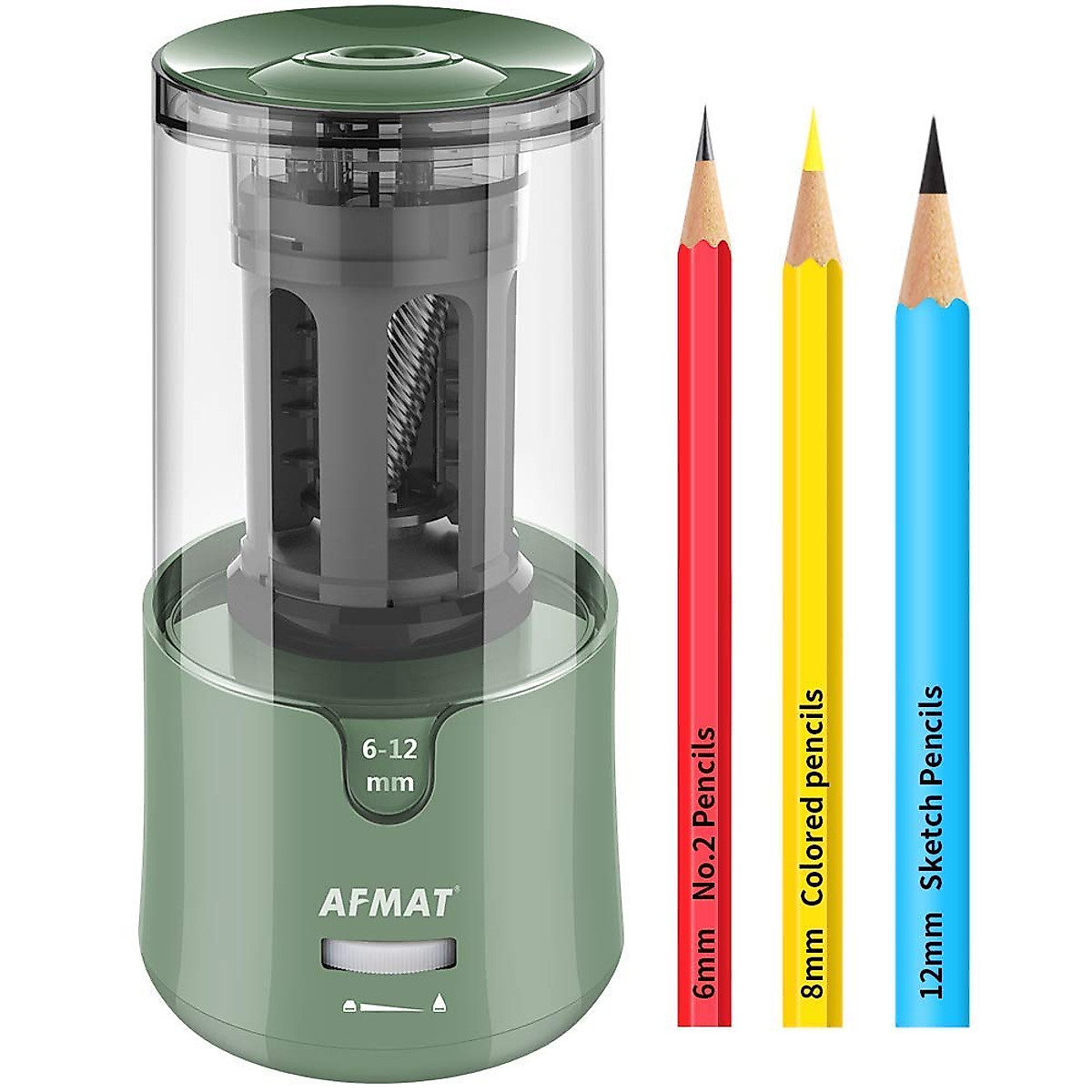 AFMAT Electric Pencil Sharpener for Colored Pencils, Auto Stop, Super Sharp & Fast, AFMAT Electric Eraser Kit,140 Eraser Refills, Rechargeable Electric Erasers for Drafting, Drawing, Crafts, Arts