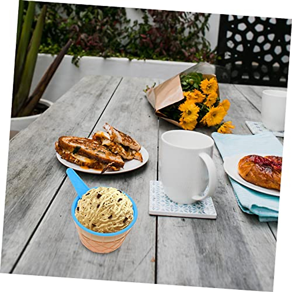 Healeved 20 Sets ice cream cup Ice Cream Sundae cup plastic ice cream dishes treat cups reusable dessert bowls plastic disposable cups Ice Cream Storage Bowls pp one body child