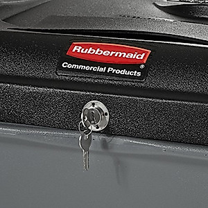 Rubbermaid Commercial Products BRUTE Confidential Document Rollout Waste/Utility Container, 65-gallon, Gray (FG9W1088GRAY)