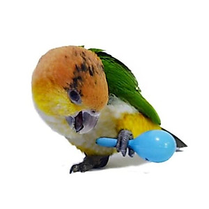3PCS- Colourful Mini Ball Sand Hammer Parrot Rattle Shaker Musical Sound Toy Intelligent Sand Hammer Toys for Parakeets Canaries Cockatiels Conure Lovebirds(Random Color)