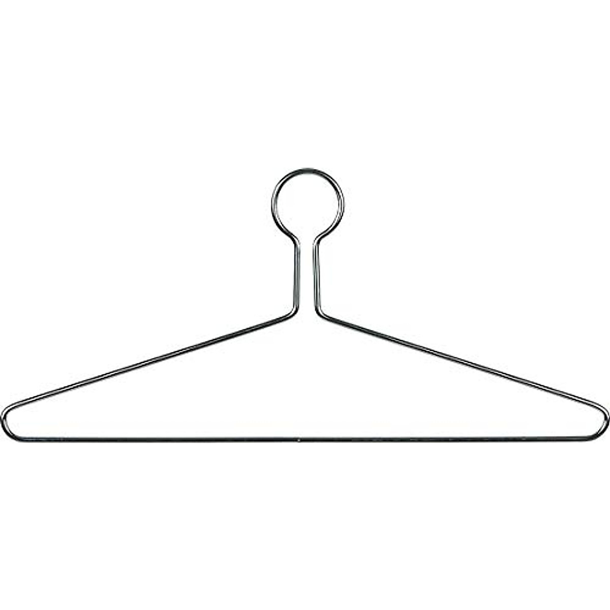 Chrome Metal Anti-Theft Closed Loop Suit Hanger in 17" Length X 3/16" Thick, Box of 25