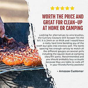 Culinary Couture Stainless Steel Grill Scraper with Handle