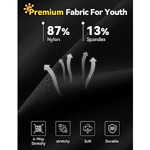 BALEAF Black Leggings Girls Dance Tights Yoga Pants with Pocket Preppy Clothes Kids Teen Running Athletic Workout Ballet Size 10-12