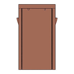 HOFOME Free Standing Shoe Rack Storage Organizer, 45 Pairs Portable Nonwoven Fabric Cover, Dustproof Shoe Rack Storage Shelf Cabinet for Closet (Mocha)