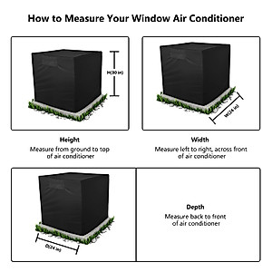 Aozzy Central Air Conditioner Covers for Outside Units Heavy Duty Ac Cover for Outdoor Unit Square Winter Withstand The Rain and Snow, Or Nuts Fit Up to 24x24x30 inchs