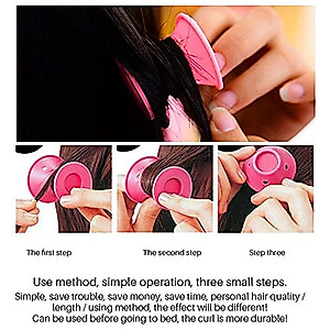 40 Pcs Magic Hair Rollers, Smilco Silicone Hair Curlers Set Including 20 Large and 20 Small for Women Girls (Pink&Blue)