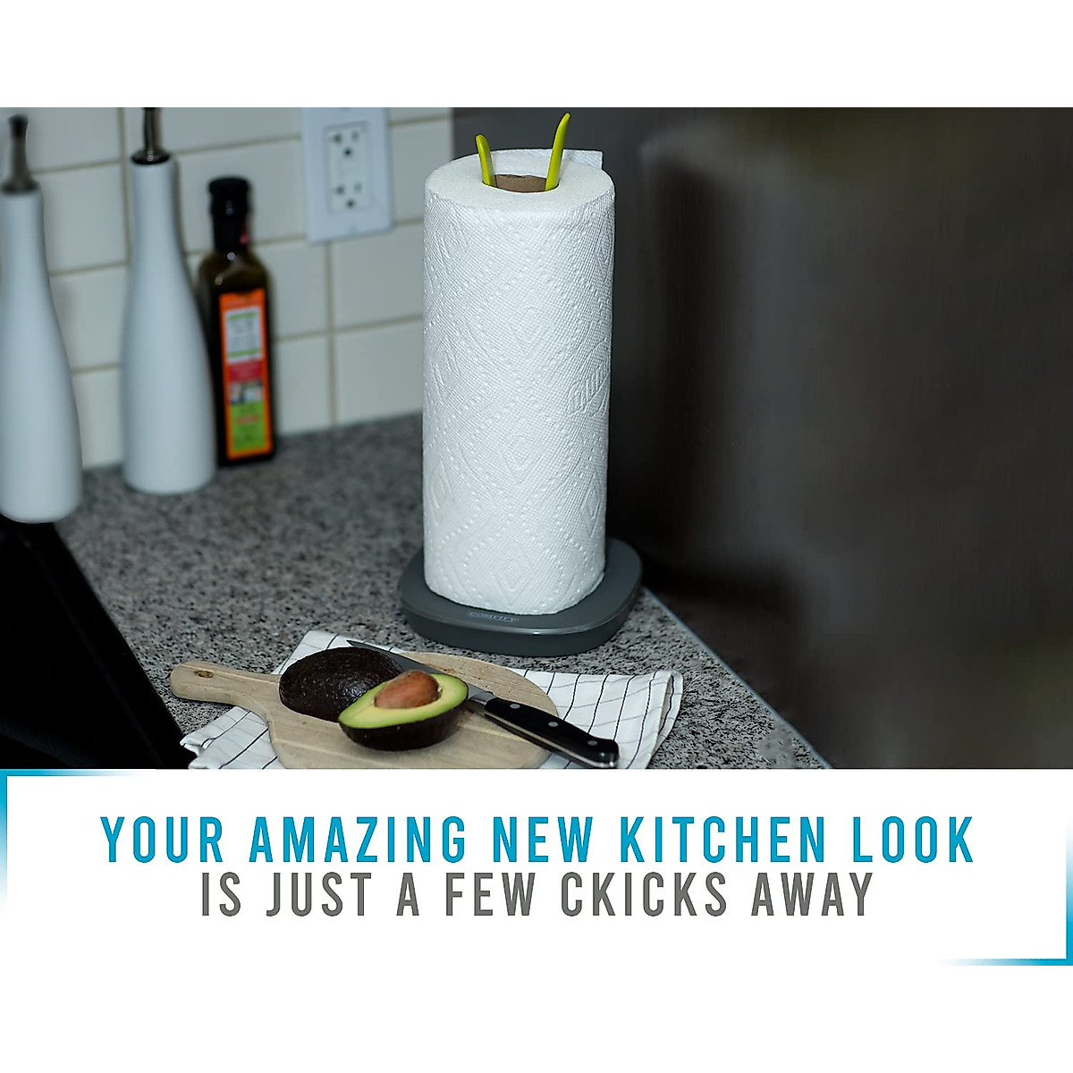 Comfify “Sprout” Decorative Paper Towel Holder or Toilet Paper Holder Vertical Countertop Paper Towel Stand or Toilet Roll Stand - Sturdy No-Slip Base - 11.75” x 6”