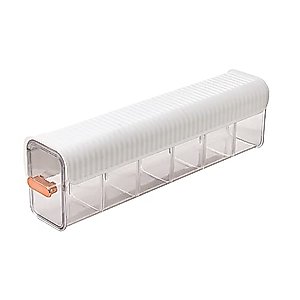 LIUGOU Socks Underwear Wall Mount Drawer Organizer, Switchable 6 Cell Drawer Acrylic Organizers Self-Adhesive Anti Dust Storage Boxes for Clothes Socks Lingerie Underwear Ties