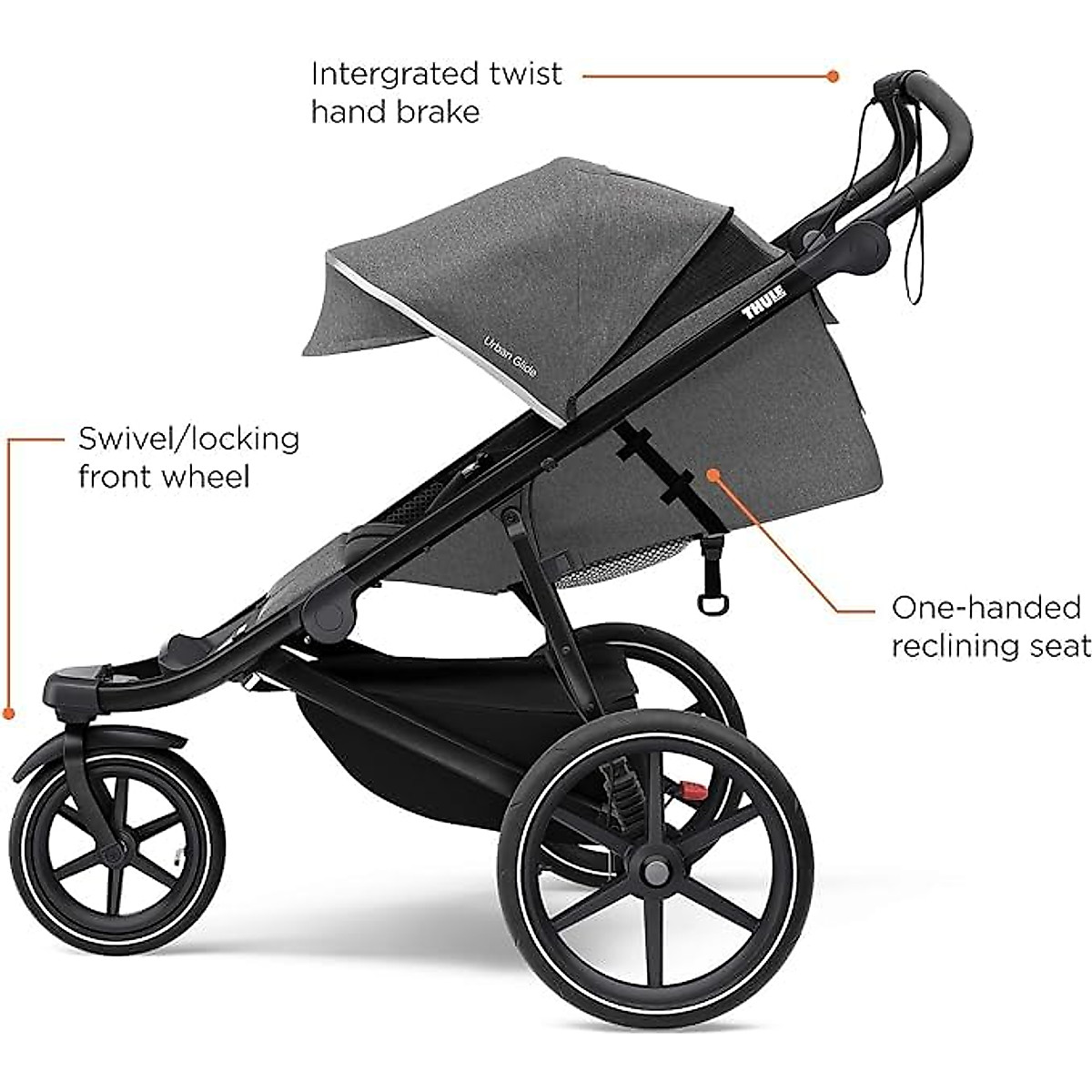 Thule Urban Glide 2 Child Stroller - Black/Black Frame - 10101949