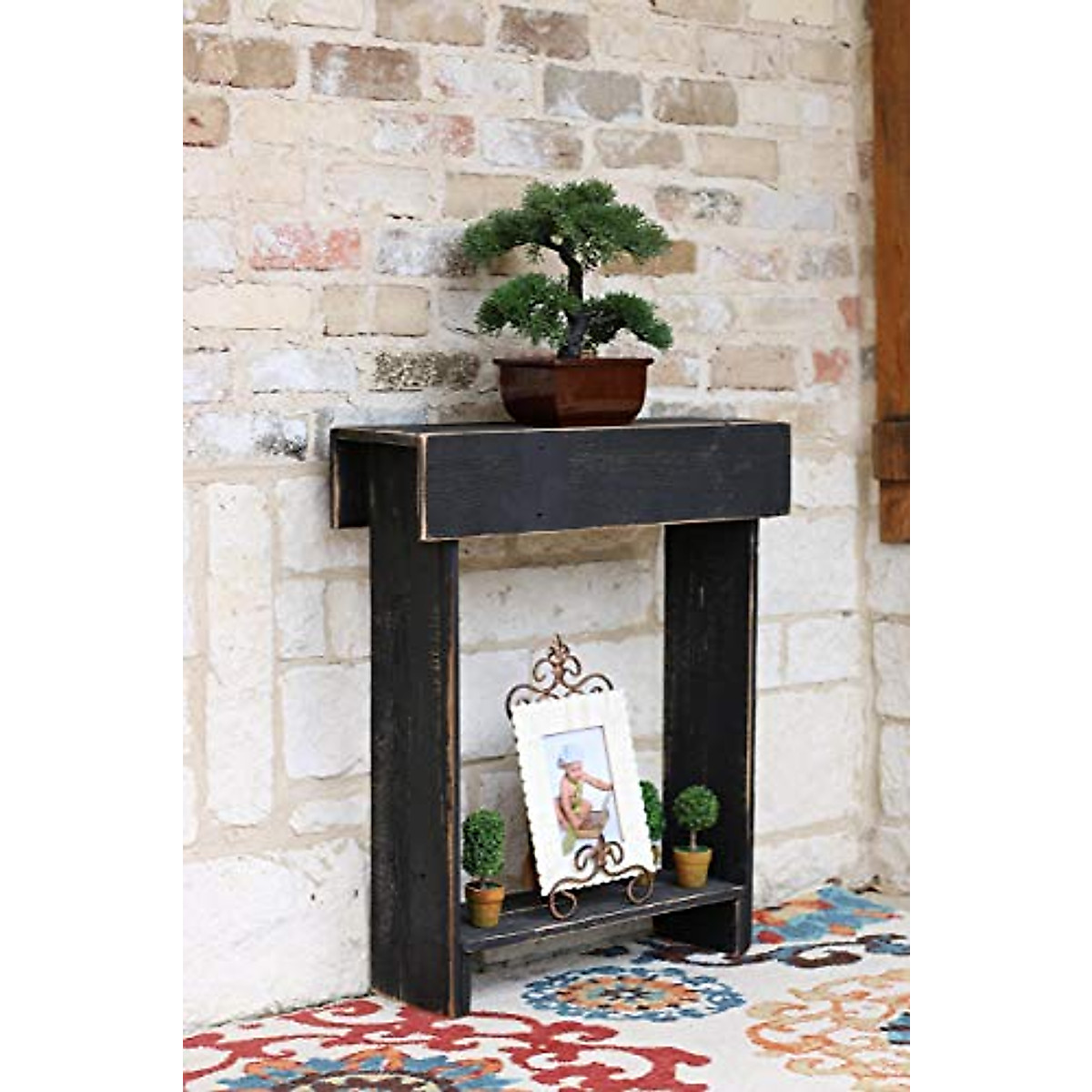 Black Skinny Wall Table 26 x 8 x 30
