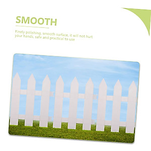 IFANLANDOR 5 Sets The Fence Fencing for Yard Privacy Screen Outdoor Garden Fencing Landscape Fence Landscape Border Picket Fence Garden Patio Fence Panel Christmas Small Fence White Plastic