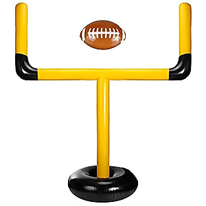 Inflatable Jumbo Football Set Inflatable Football Goal with Ball Football Target Football Goal Post Football Accessories Outdoor Sport Football Toys for Practice and Fun (63 Inch)