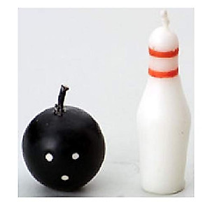 7pc Bowling Pins and Ball Candle Set