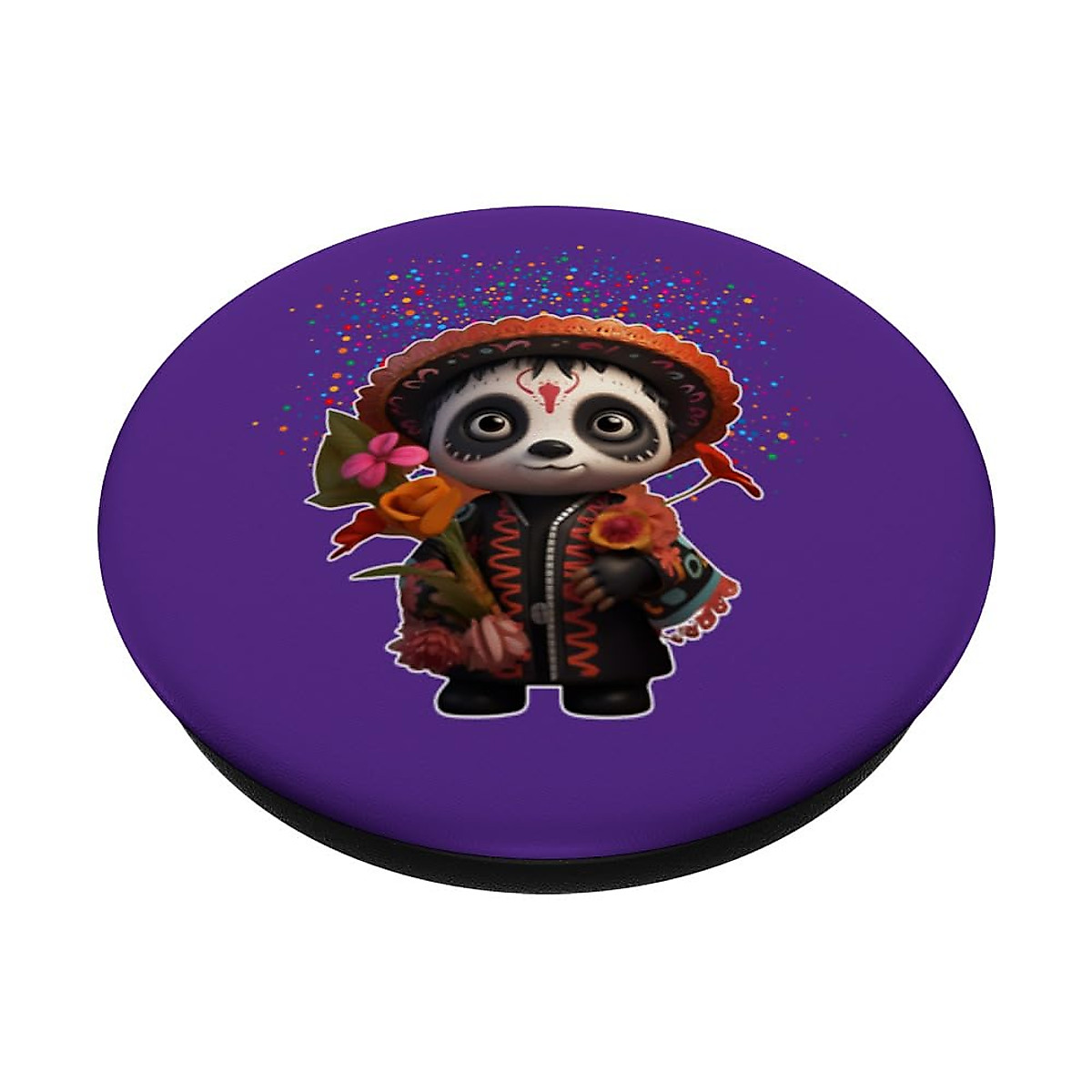 Cute Baby Panda Sugar Skull Dia de los Muertos Calaverita PopSockets Swappable PopGrip
