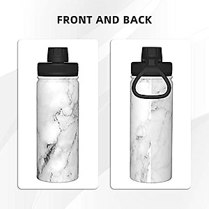 Flower Insulated Water Bottles,Hand Flowers Green Ladybugs,18oz Water Bottle,Stainless Steel Metal Water Bottle, Reusable Thermos Bottle, Cold & Hot Water Bottle for Sports,Gym,Multicolor